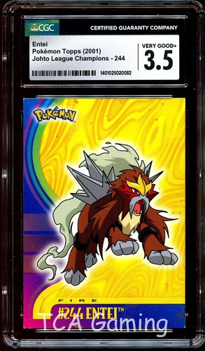 CGC 3.5 VG+ Entei 244 TOPPS Johto League Champions Pokemon Card 082 | eBay