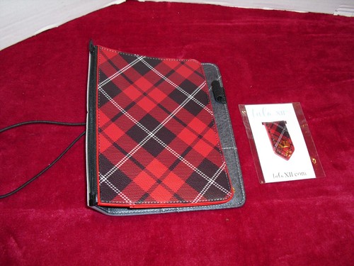 TULA XII Plaid Red 5"x7" Planner Cover Zip & Plaid Bookmark (NEW) | eBay