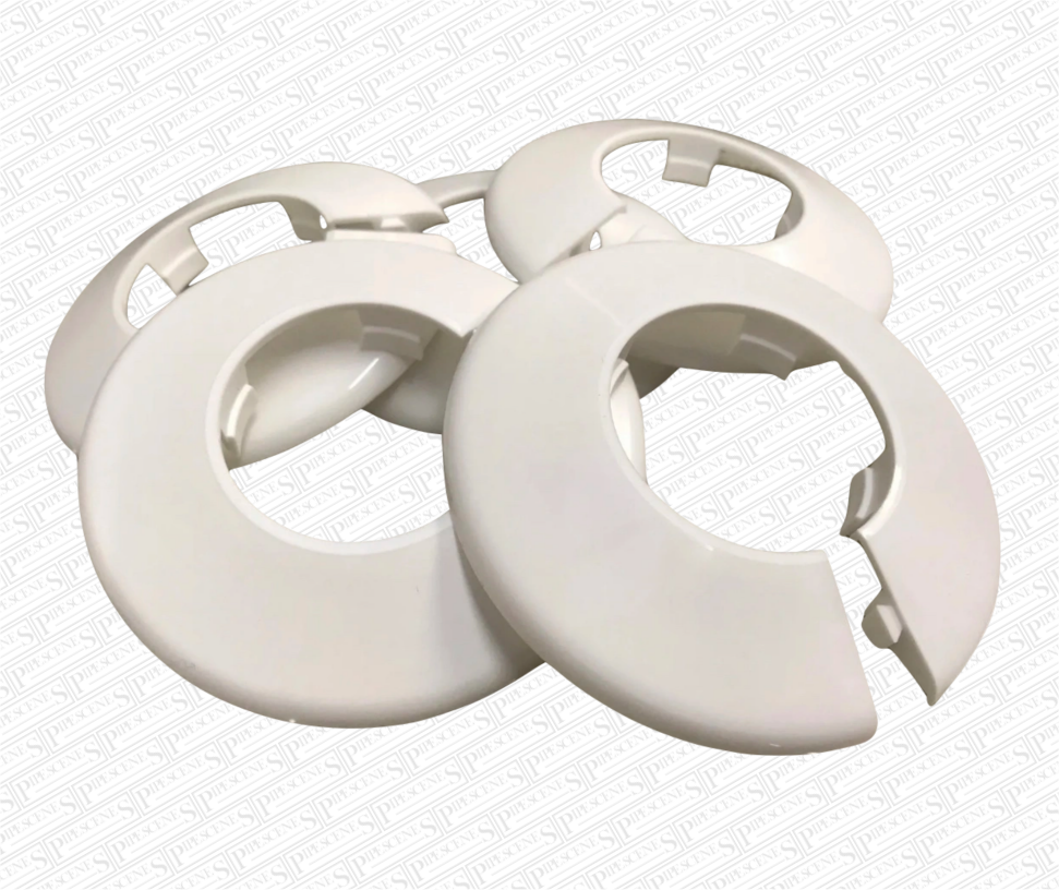 5 x 32mm 36mm Basin Waste Pipe Cover WHITE Wall or Floor Cover 78mm ...