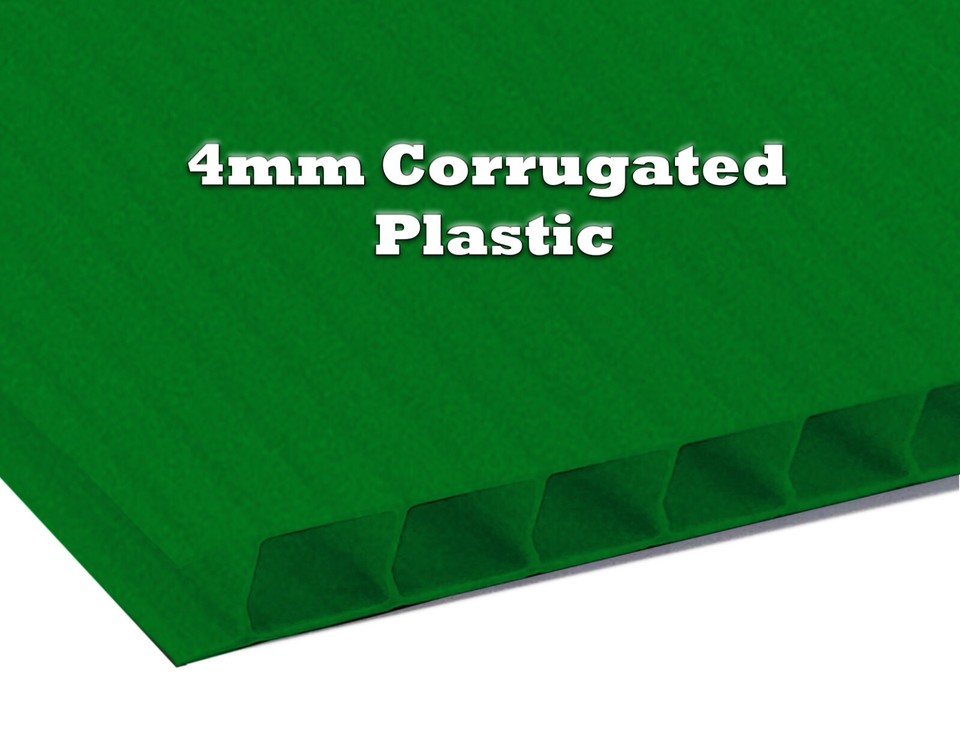 4mm Corrugated Plastic Sheets 18x24 24x36 24x48 36x36 Many Colors ...