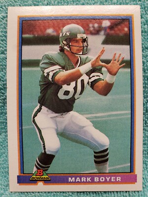 1991 BOWMAN MARK BOYER #387 NEW YORK JETS | eBay