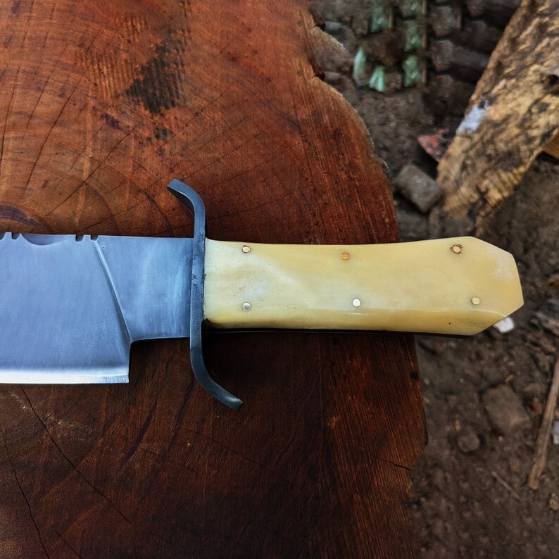 custom handmade 5160 spring steel Juan padillo knife aged bowie knife ...
