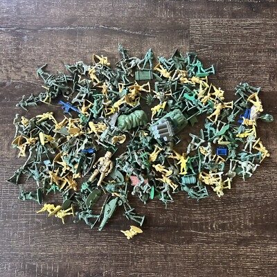 Lot of 1.6 Pound Green Plastic Army Men 1" Inch Bulk Action Figures Toy ...