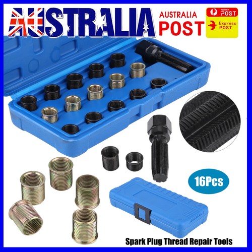 14mm Spark Plug Thread Repair Kit Rethread Tool Kit Reamer Tap M14 M16 ...