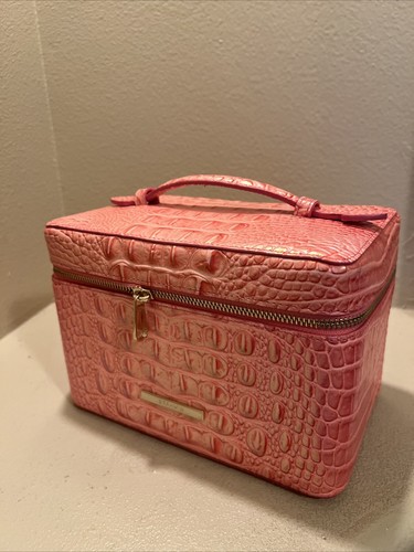 Brahmin Cosmetic/travel Case Leather Pink | eBay