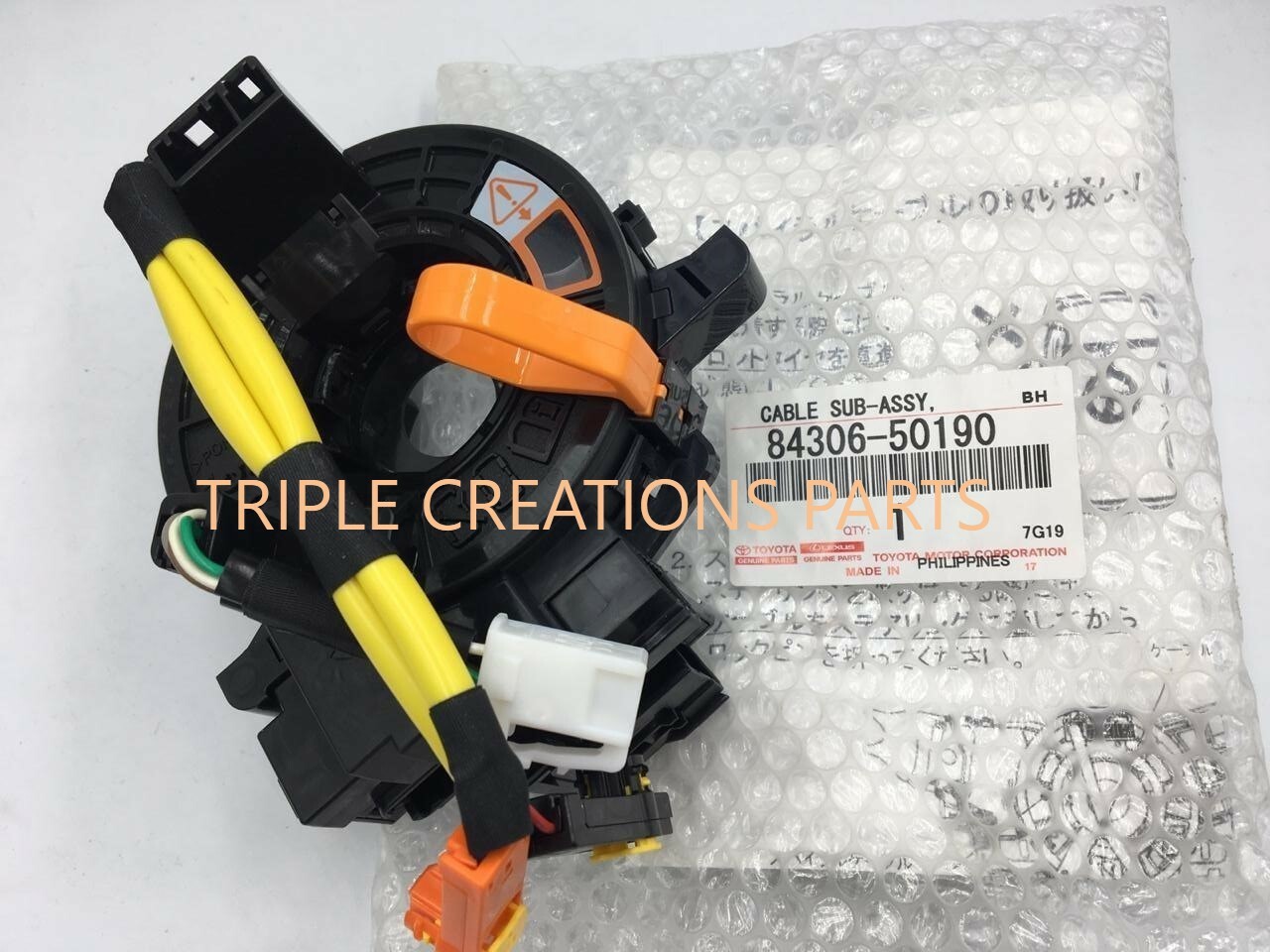 84306-50190 Genuine Toyota Cable Sub-Assy Spiral 8430650190 OEM | eBay