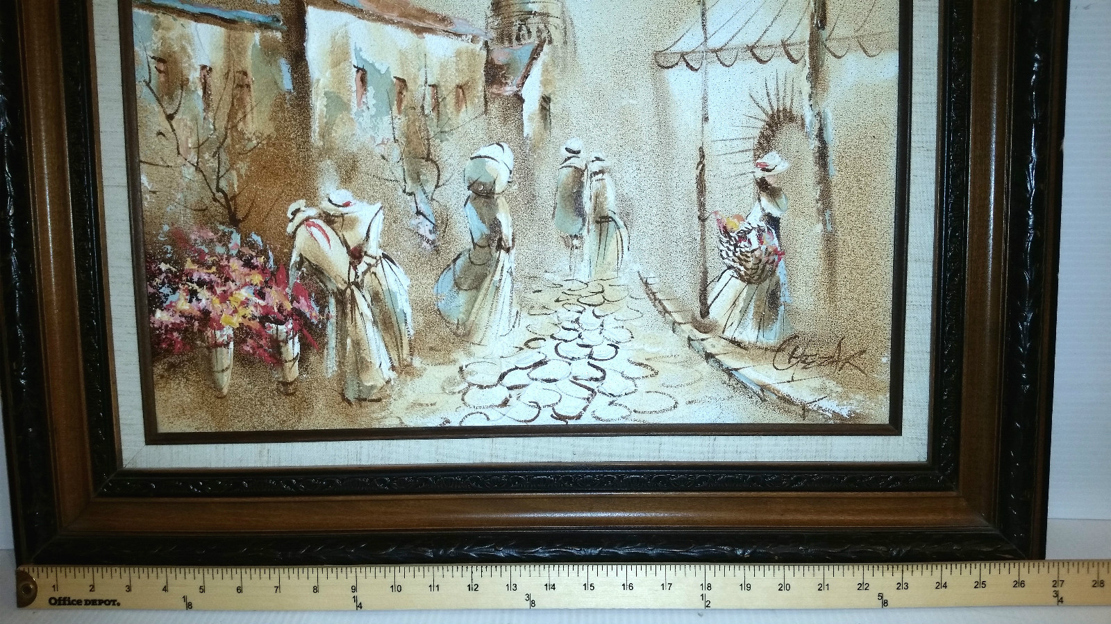 Boris Chezar (1913-2008) Original Oil/Sand Painting (SIGNED) 27"x 24 ...