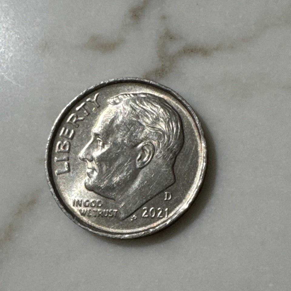 Deep Dish 2021 (D) Misprinted Dime with 90% more Copper rim (Circulated ...