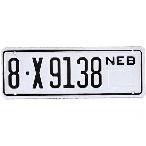 United States Nebraska Base Trailer License Plate 8-X9138 | eBay