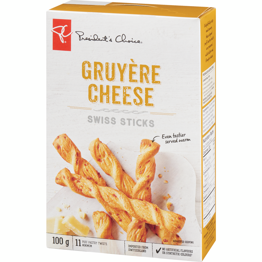 4-Pack President's Choice Gruyère Cheese Swiss Sticks | eBay