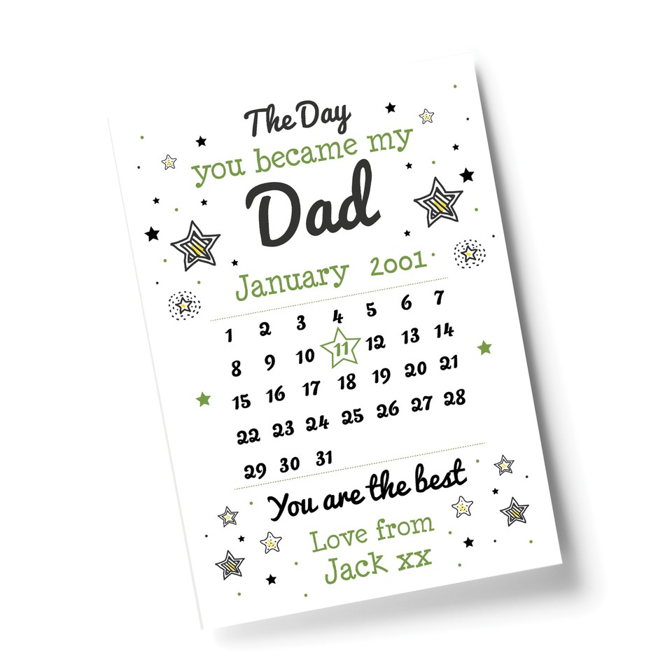 Personalised Fathers Day Gifts For Dad Daddy Grandad Calendar Frame ...