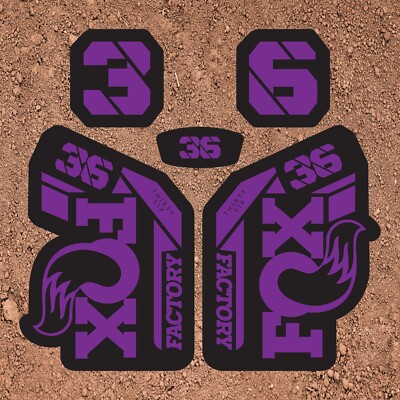 Fox 36 Factory 2021 purple Fork Stickers Decals Graphics Mountain Bike ...