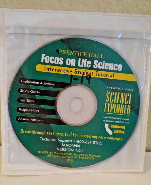Prentice Hall Life Science 7th CD ROM Self Tests Answer Key Study Guide ...