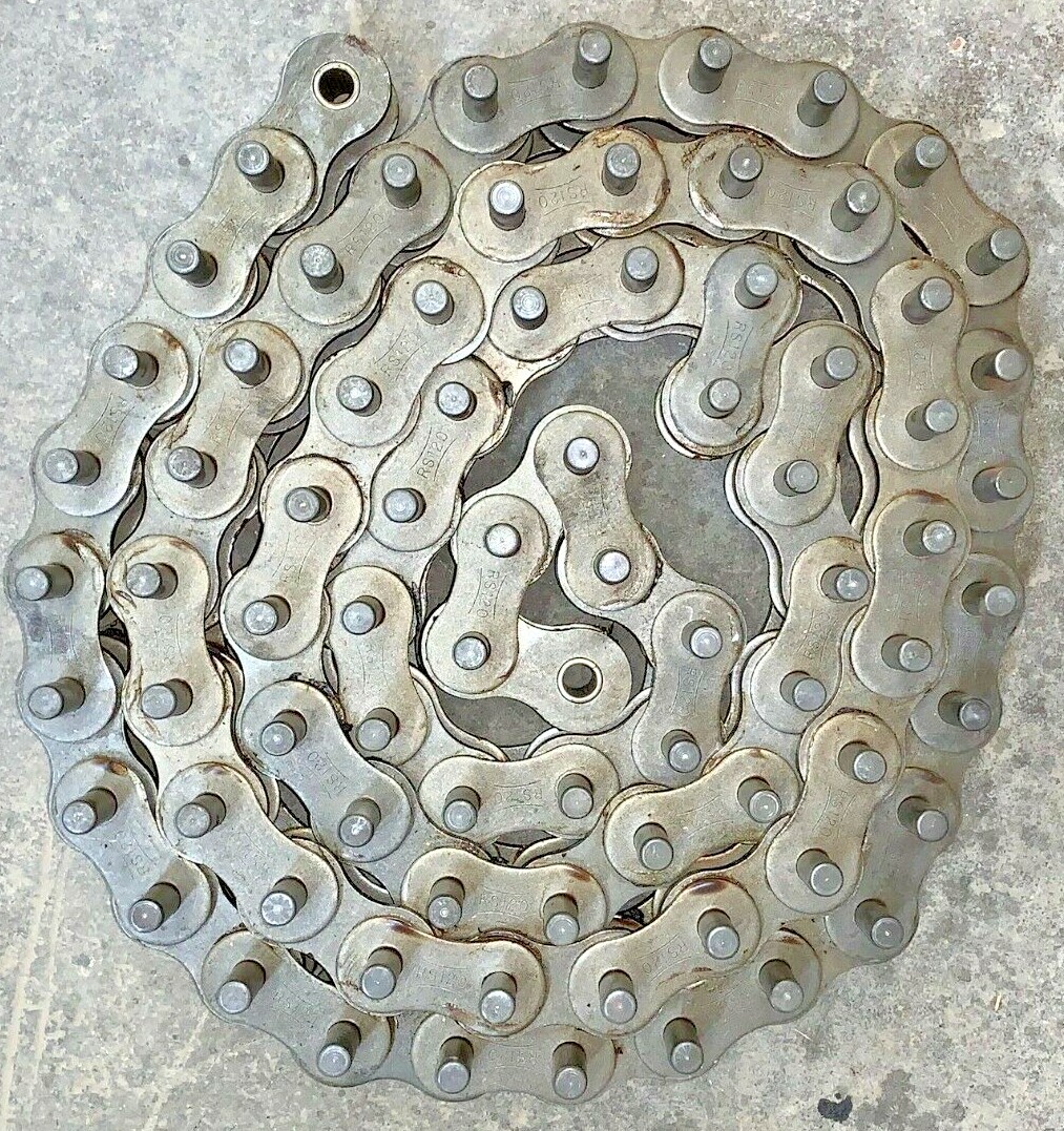 STEEL ROLLER CHAIN, RS120, 120/1-1/2" PITCH, STANDARD, 2.118" CHAIN ...