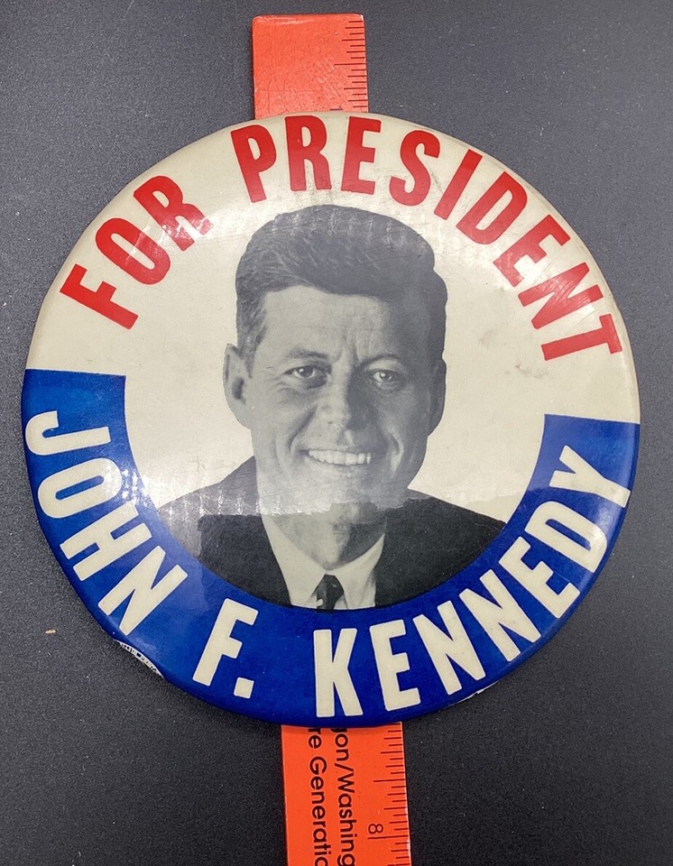 Vintage Rare JOHN F. KENNEDY For PRESIDENT Authentic 1960 6” Button W ...