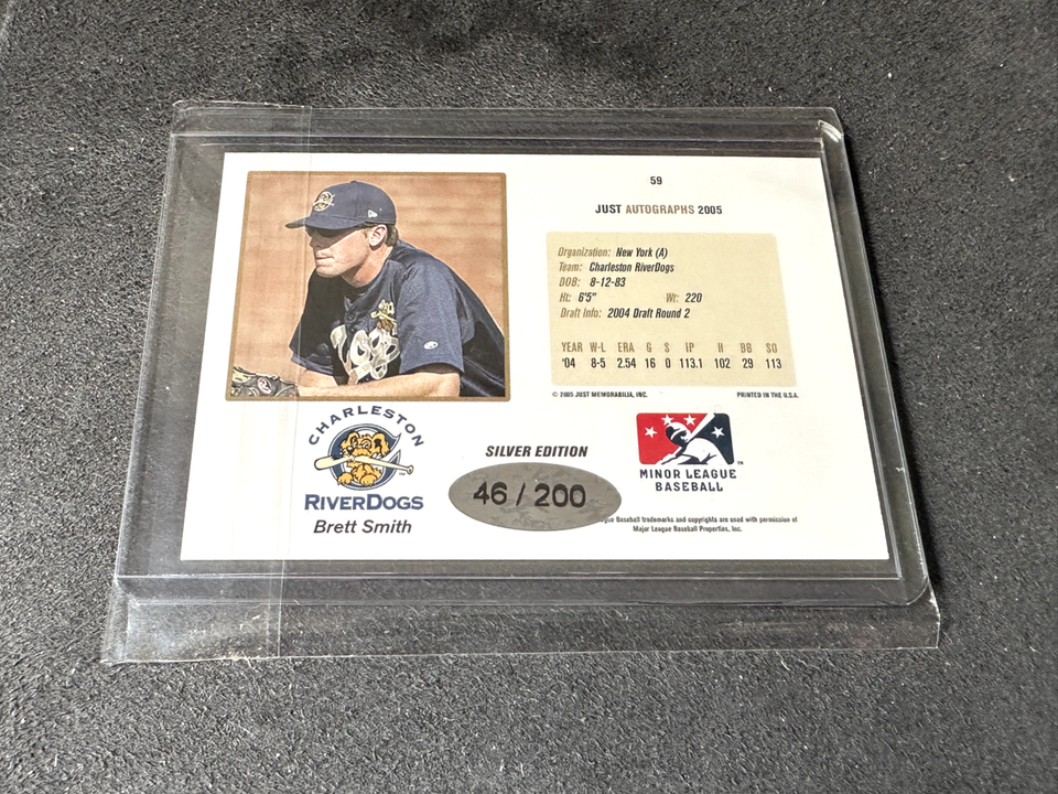 Brett Smith 2005 Just Minors Silver 46/200 | eBay