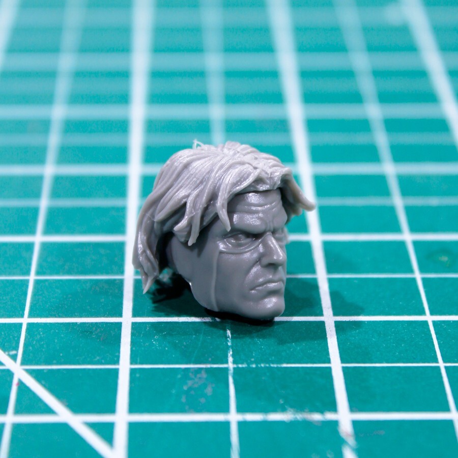 Custom Resin Cosmic head V2 cast 6in. scale 1:12 Legends Captain Marvel ...