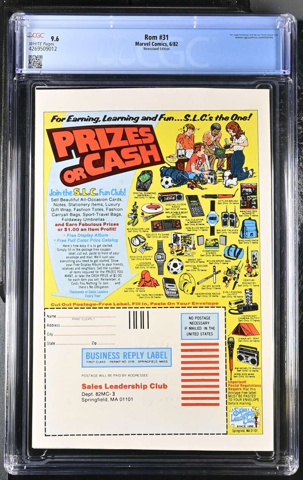 ROM #31 CGC 9.6 WHITE PAGES // NEWSTAND EDITION MARVEL COMICS 1982 | eBay