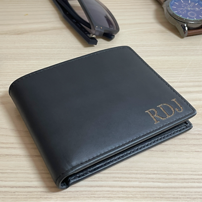 Custom Leather Wallet Personalized Men Wallet Valentines Day Gift For ...