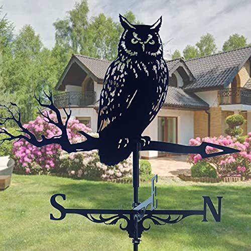 Owl/Eagle Weather Vane Stainless Steel Weather Vane Yard Barn Scene ...