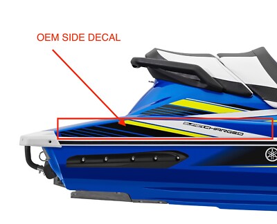 YAMAHA 2019 GP1800R BLUE Right Side Decal Supercharged F3P-U417U-40-00 ...