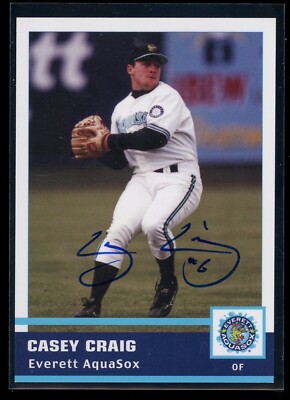 2005 Everett AquaSox CASEY CRAIG Signed Card autograph auto MARINERS | eBay