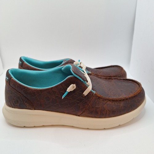 Ariat Hilo Shoes Aztec Design Slip On Womens 6.5B Brown Leather | eBay
