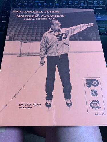 1971 PHILADELPHIA FLYERS VS MONTREAL CANADIENS PROGRAM W/ GUY LAFLEUR ...