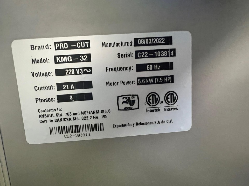 OPEN BOX NEW #32 Meat Grinder Mixer 7.5 HP 220V 3 Phase NSF PRO-CUT KMG-32 #9900 | eBay