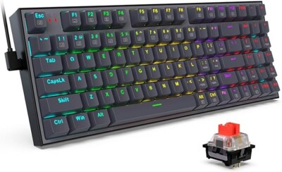 Redragon Mechanical Gaming Keyboard, 94 Key Keyboard Rainbow Backlight ...