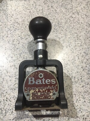 Numbering Machines - Vintage Bates Numberer Machine 6 Wheels