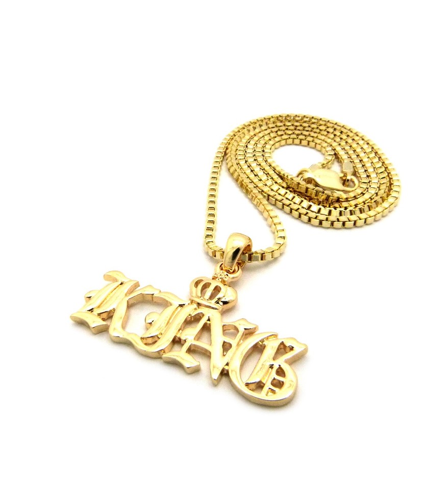 NEW CROWN KING PENDANT &2mm/24" BOX CHAIN HIP HOP NECKLACE - XMP43BX | eBay