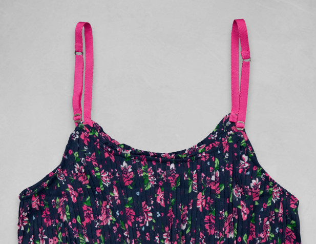 NWT Women's Abercrombie & Fitch Angie Floral Tank Top Easy Fit Navy ...