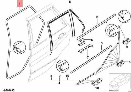Genuine BMW X5 E53 X5 3.0d 3.0i 4.4i 4.6is Edge Protection Rear ...