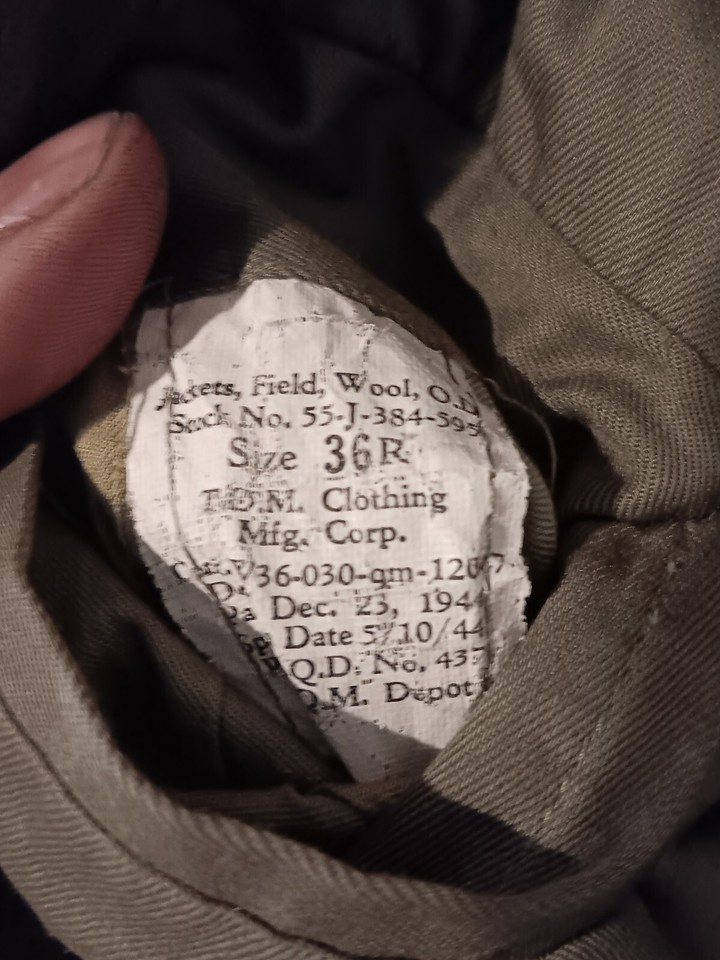 Ww2 Ike Jacket Tech sergeant of the USARPAC army service component ...