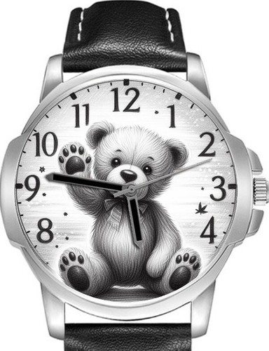 Waving Cute Teddy Bear Retro Style Art Unique Rare Quality Gift Wrist ...