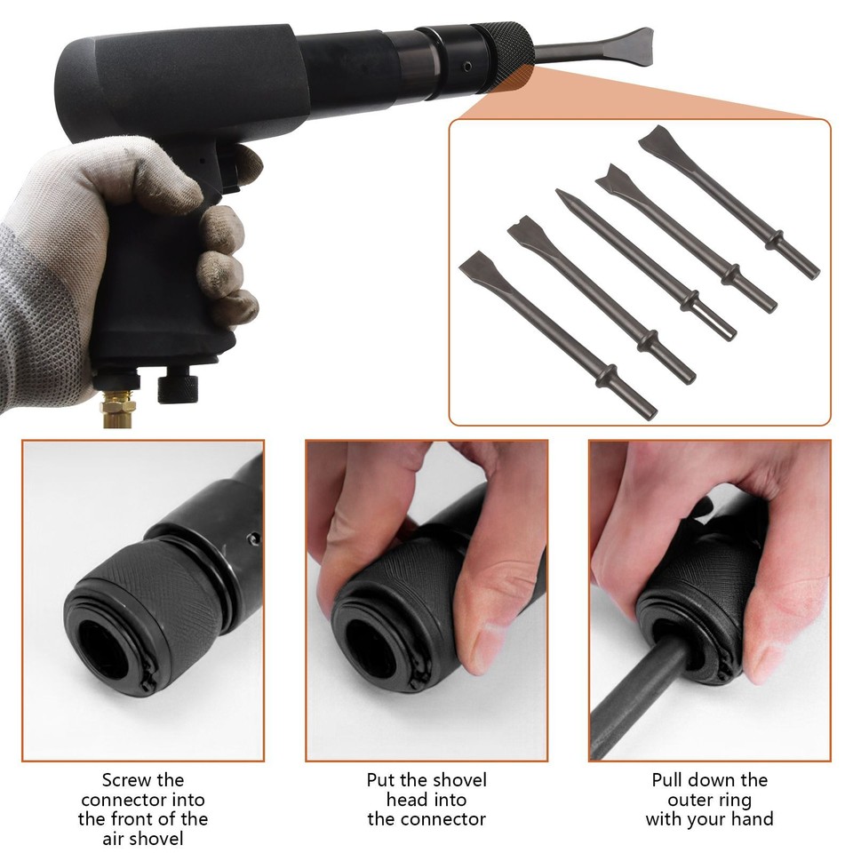 Pneumatic Air Hammer Heavy Duty Vibration Impact Tool Chisel Impact ...