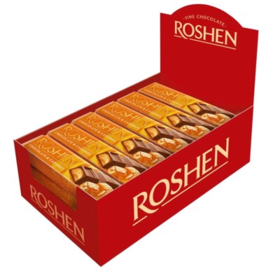 ROSHEN Ukrainian Milk Chocolate Bars Caramel Sweets Candy 40g x 30pcs ...