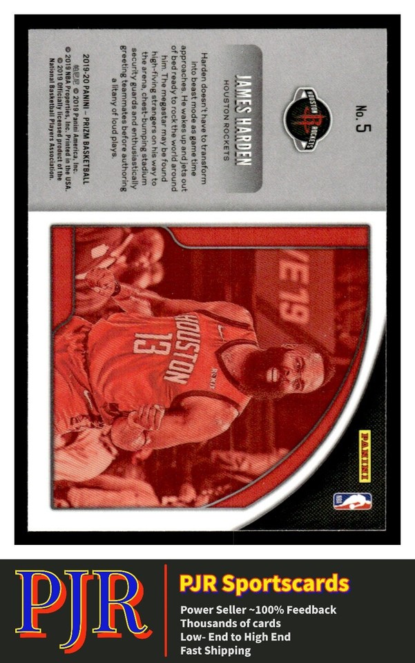 2019 Panini Prizm #5 James Harden Houston Rockets Get Hyped! | eBay