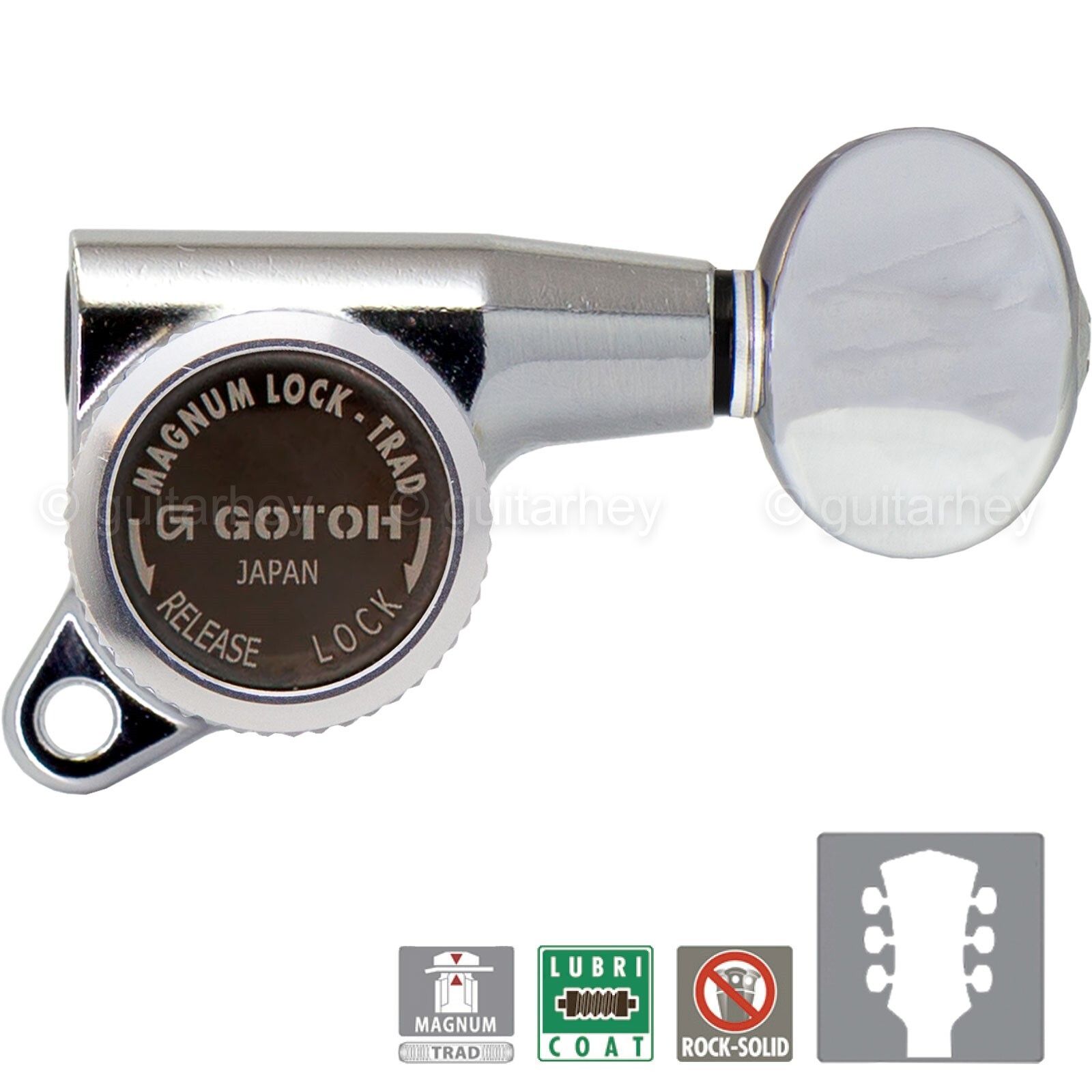NEW Gotoh SG381-05 MGT MAGNUM LOCKING TRAD OVAL SM Buttons Keys Set 3x3 ...
