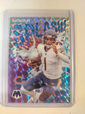 2023 Panini Mosaic Justin Fields Splash Purple SP Prizm /49 Bears #SS ...
