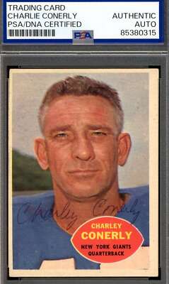 Charlie Conerly PSA DNA Vintage Signed 1960 Topps Autographed | eBay