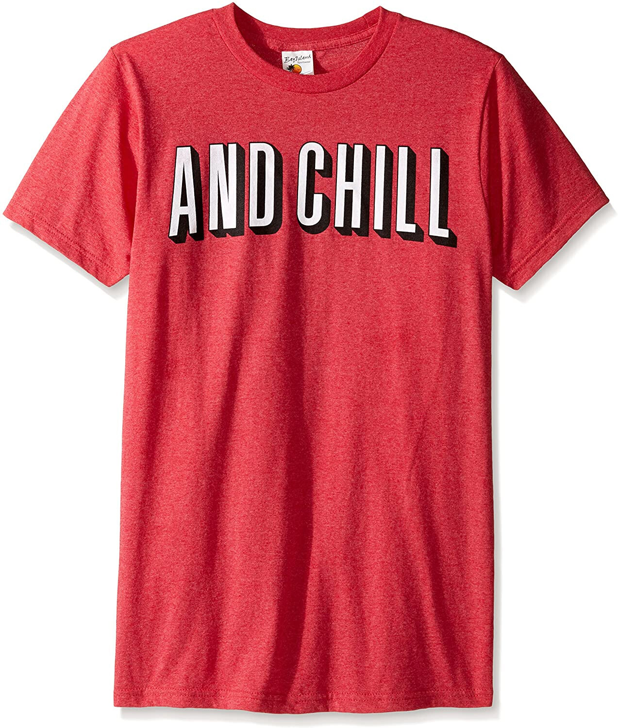 New And Chill Funny Mens Medium Funny Soft Red Graphic T-Shirt | eBay