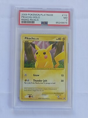 Pikachu Lv.12 Holo PSA 7 Pokémon Platinum,Rising Rivals 112/111 Holo ...