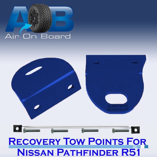 Recovery Tow Points Kit Blue for Nissan Pathfinder R51 4WD OFFROAD ...