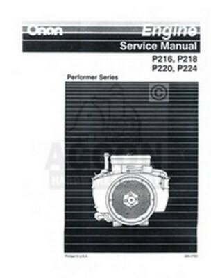ONAN P216 P218 P220 P224 G Engine Service Shop Manual | eBay
