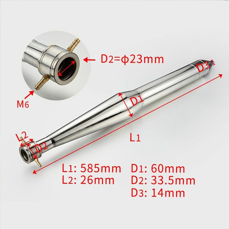 #203 Stainless Steel Exhaust Pipe Tuned Pipe for 26cc Zenoah RC Boat ...