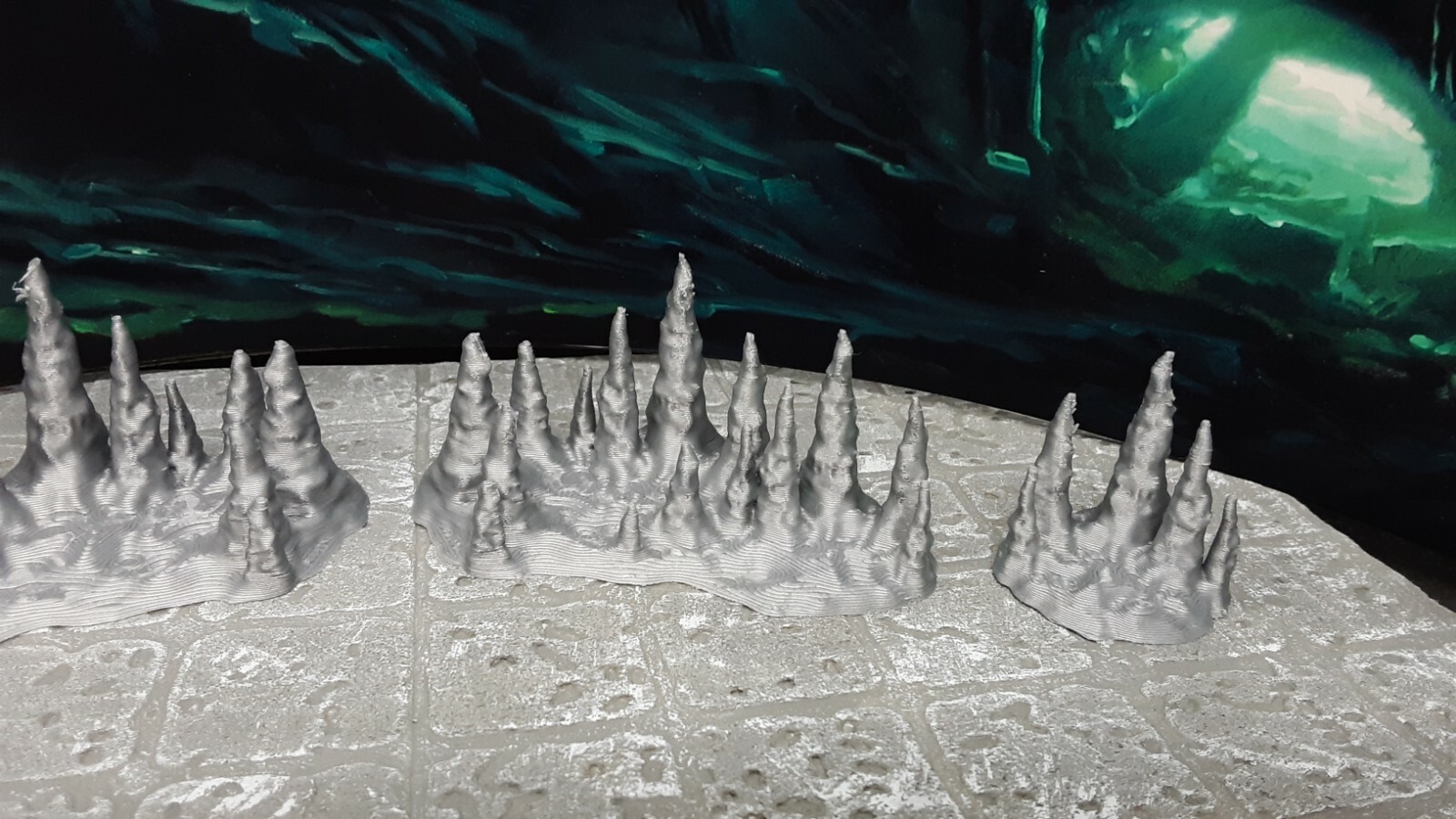 4 Piece Cavern Stalagmite Scatter Terrain Set Dungeons & Dragons Mini ...