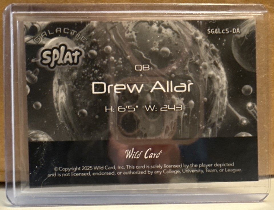 Drew Allar 1/1 Galactic Splat 2025 Wild Card | eBay