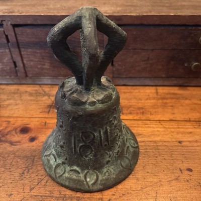 Antique 7” Bronze Spanish Colonial Mission Bell Church Bell 1818 Mexico ...